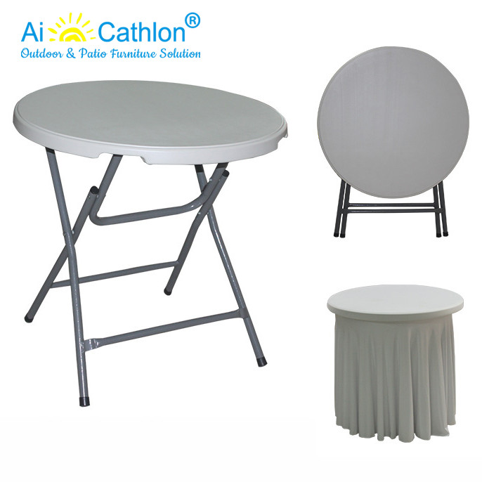 Outdoor Small Round Plastic Garden Folding Banquet Camping Tables ...