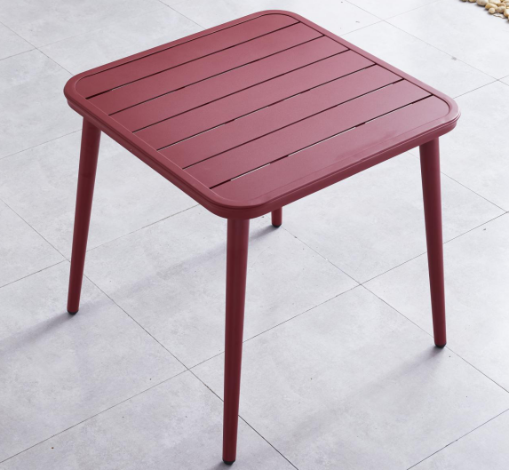 Powder coated diner table outdoor outdoor dining square center table ...